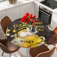 Bee Gnome Honeycomb Round Fitted Tablecloth with Elastic Edge ...
