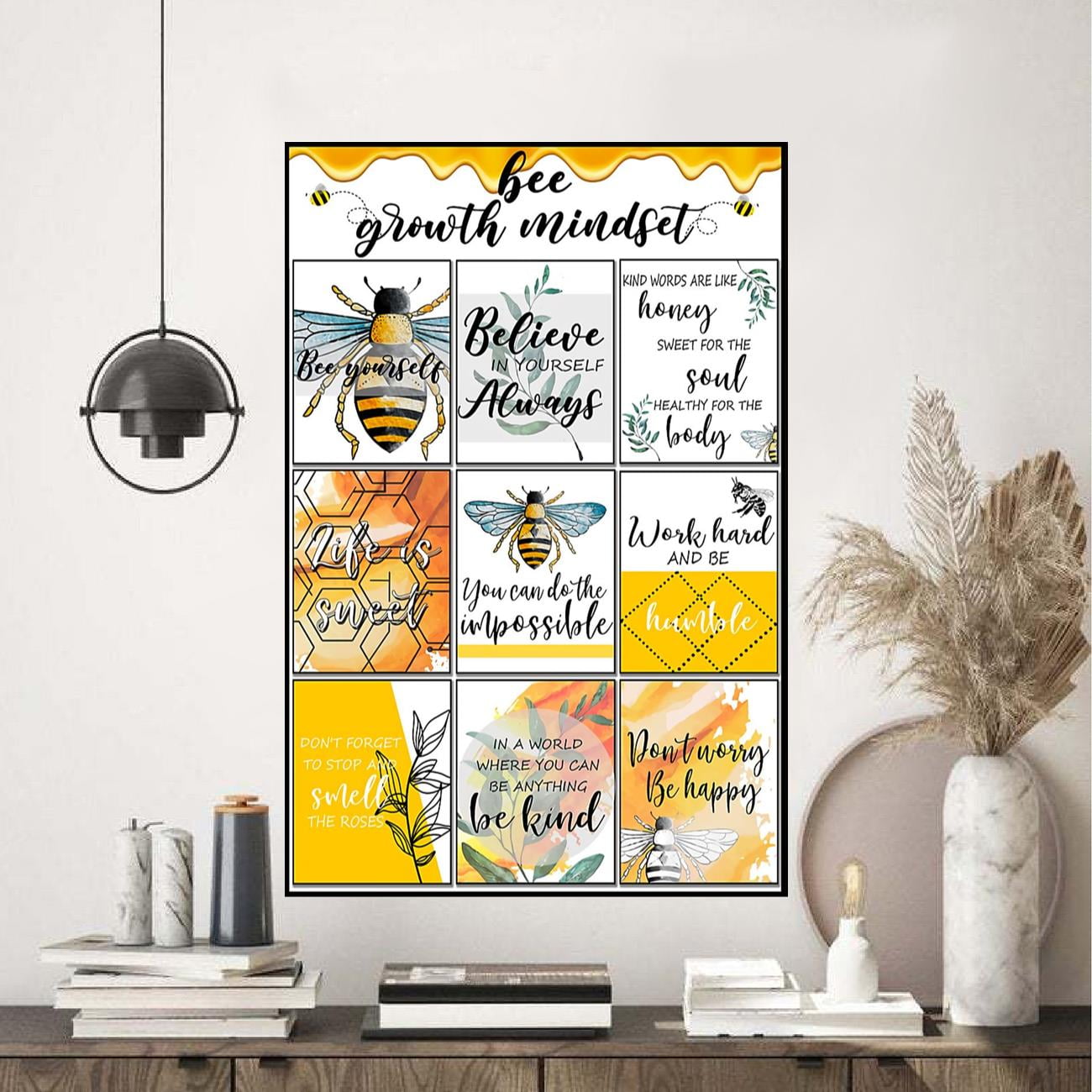 Bee Growth Mindset Print Poster bee poster bee lover 24 x 36 Inch ...