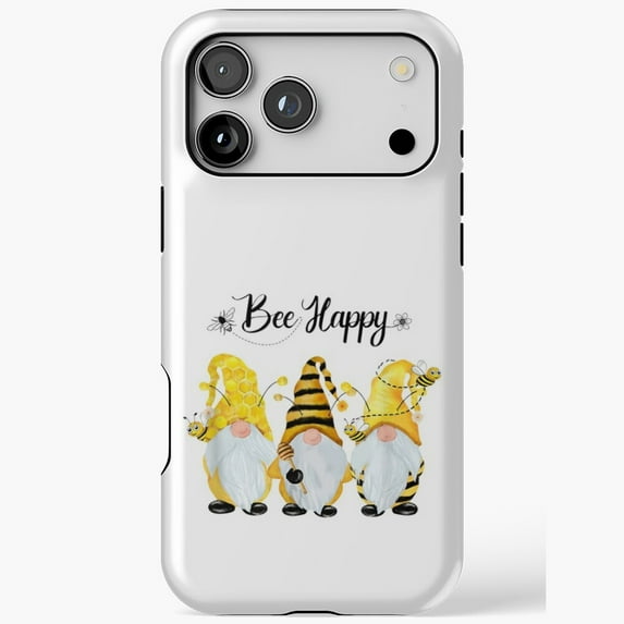 Bee Happy Bee Gnome Spring Art iPhone Case 17 through 11 Pro Max ...
