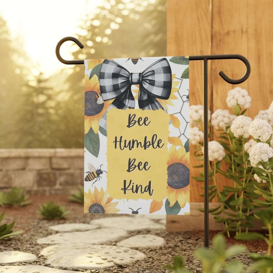 Bee Happy Beekeeper Honey Bumblebee Kind Bow Floral Flower Garden ...