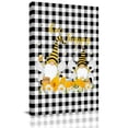 Bee Happy Canvas Wall Art for Living Room, Dwarfs Daisy Honey Farmhouse ...
