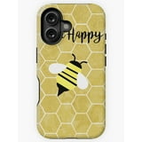Bee Happy Cute Insect Pun Quote Illustration Phone Case for iPhone 11 ...