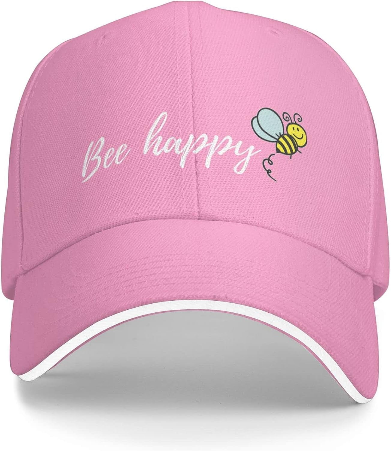 Bee Happy Hat for Men Dad Hats with Design Cap - Walmart.com