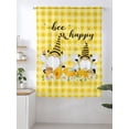 Bee Happy Sheer Curtains 63 Inch Long 1 Panel Dwarfs Daisy Honey ...