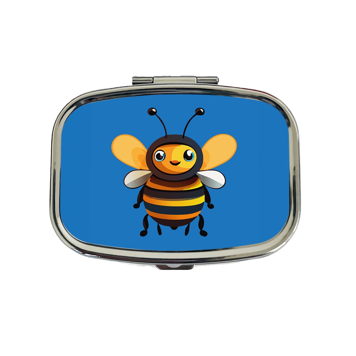 Bee Happy Smiling Small Travel Handbag Pill Box Case - Walmart.com