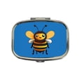 Bee Happy Smiling Small Travel Handbag Pill Box Case - Walmart.com