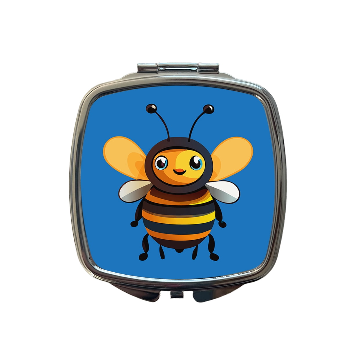 Bee Happy Smiling Travel Makeup Handbag Purse Small Pocket Compact ...