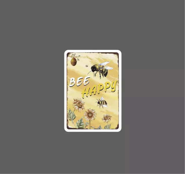 Bee Happy Sticker Nature Uplifting Life New Sticker Phone Decal Water ...