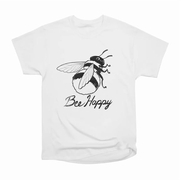 Bee Happy T-Shirt Tee Gift For Him Merch For Her Apparel For Friend ...