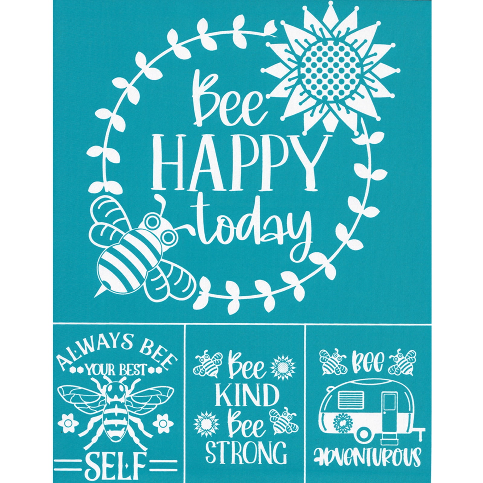 Bee Happy Today Self Adhesive Silk Screen Printing Stencil Mesh ...