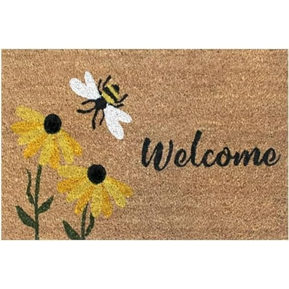 Bee Happy Welcome Doormat Bath Mat Welcome Rug Non-Slip Dust Floor ...