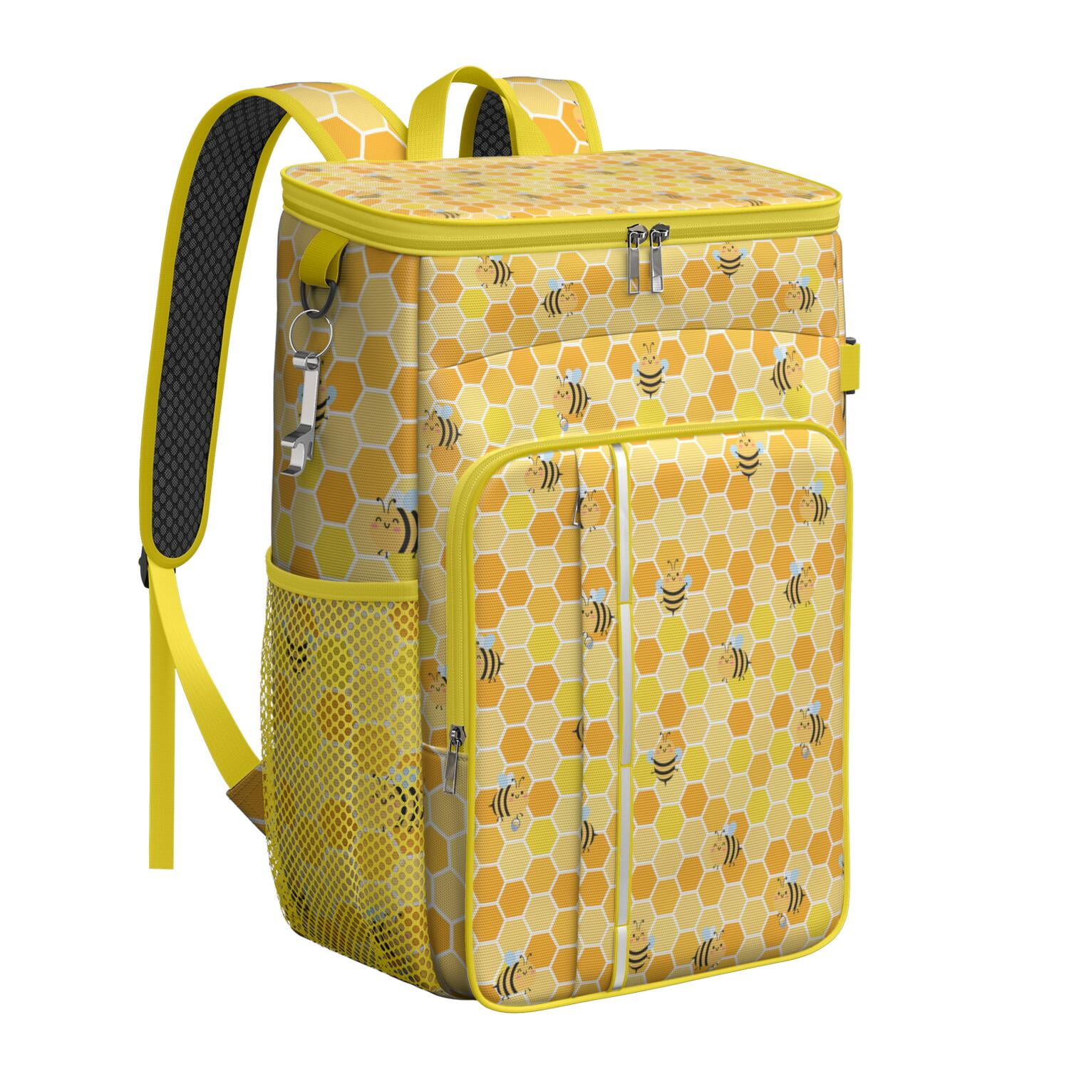 Bee Hive Design Insulated Backpack Cooler, Leakproof Cooler Bag ...