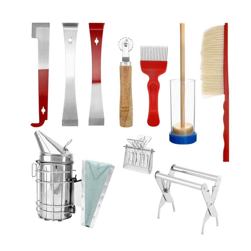 Bee Hive Tool Beekeepers Set of 5 Brush Frame Grip Uncapping Fork Hive ...
