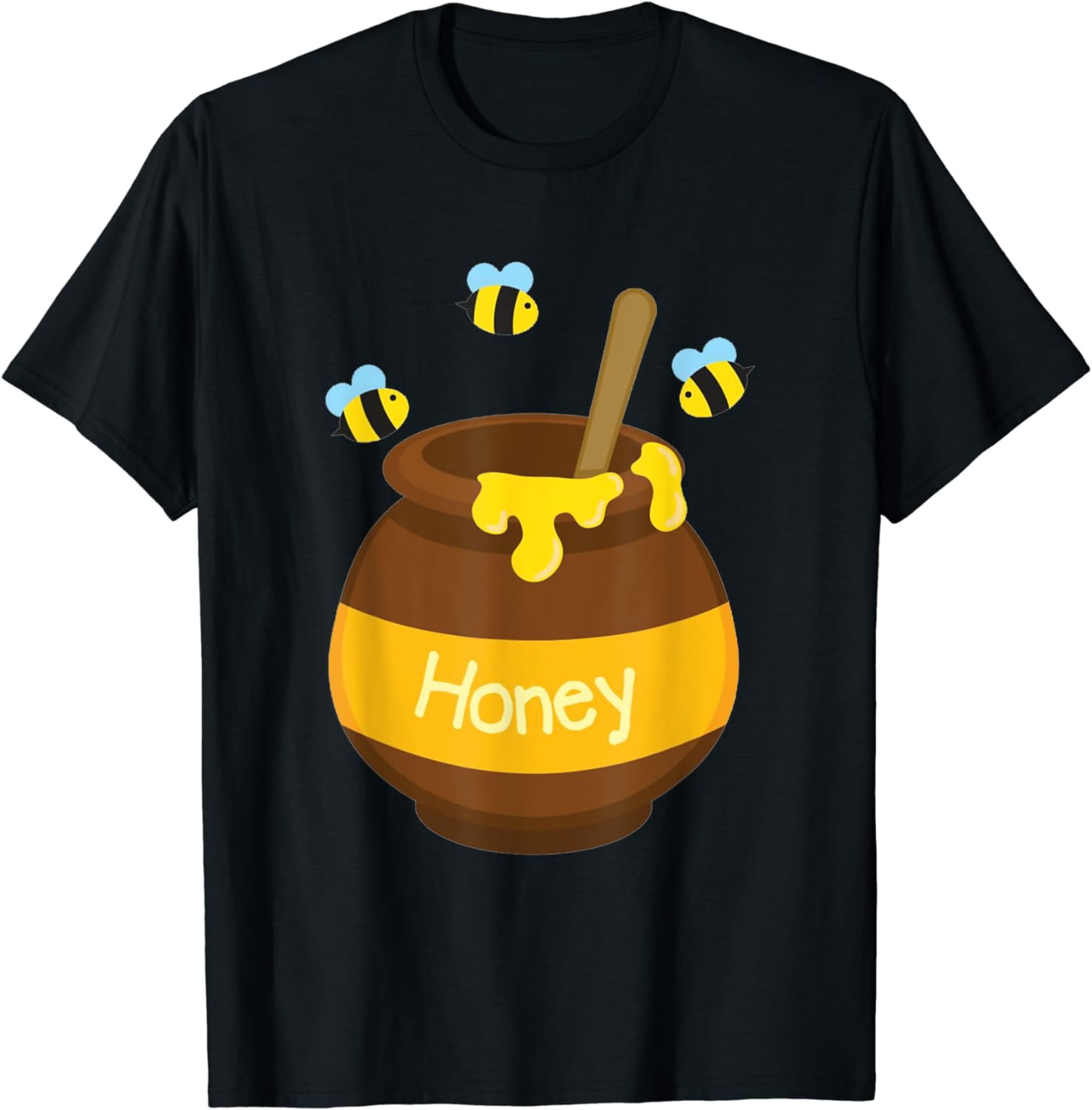 Bee Honey Buzzing Bee Beehive Pot Flying Funny Beekeeping T-Shirt ...