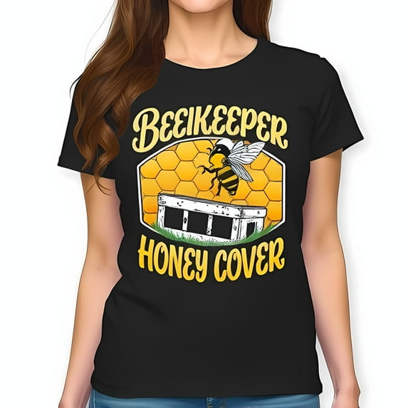 Bee Honey Cover Cotton Short Sleeve T-Shirt - Rustic Bee & Design ...
