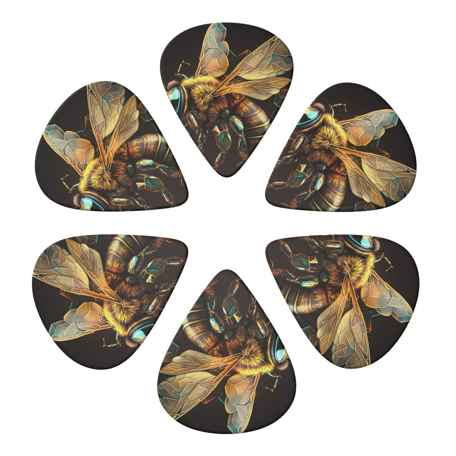 Bee Honey Honeybee Cool Guitar Pick 6 Pack for Bass Acoustic Electric ...