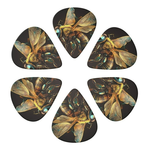 Bee Honey Honeybee Cool Guitar Pick 6 Pack for Bass Acoustic Electric ...