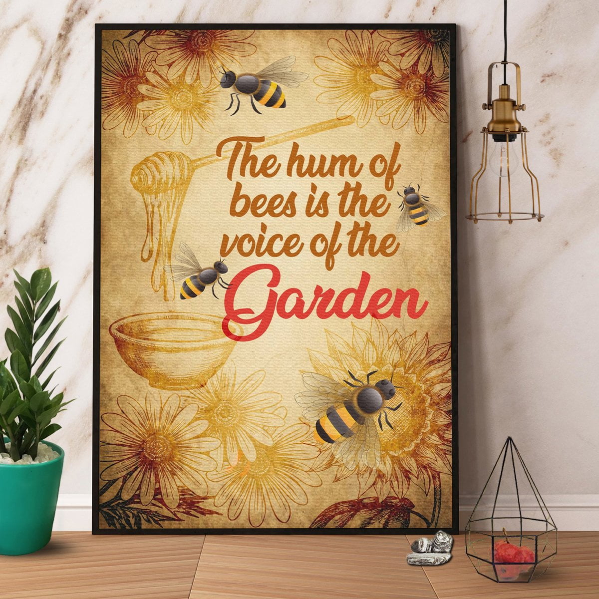 Bee Honey The Hum Of Bees Is The Voice Of The Garden Paper Poster No ...