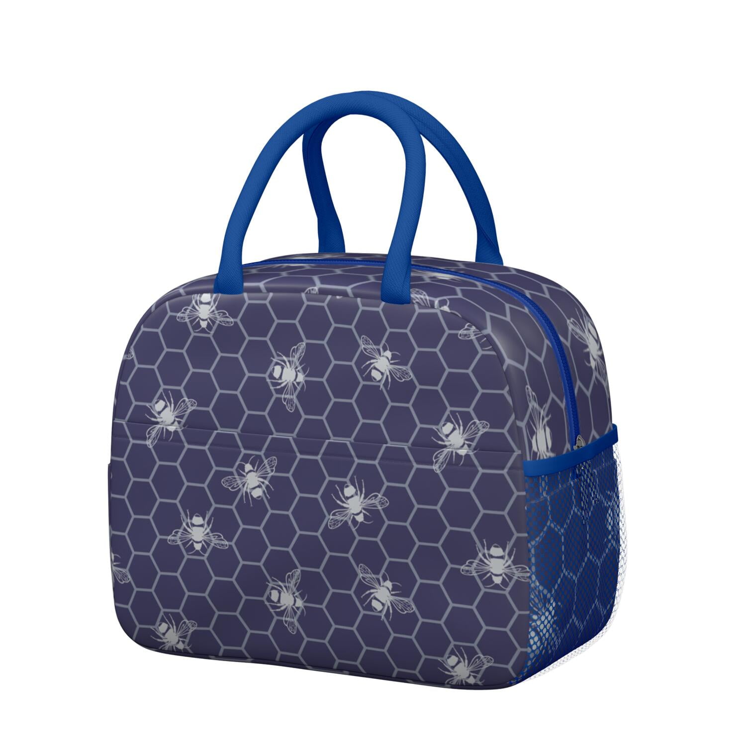 Bee Honeycomb Print Lunch Box Lunch Bag for Women Men Large Capacity ...