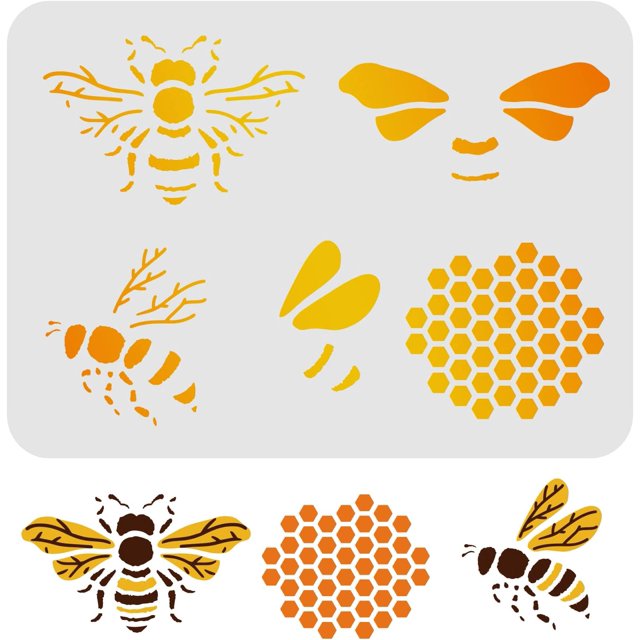 Bee Honeycomb Stencil in Large Sizes Reusable DIY Art Painting Honey ...