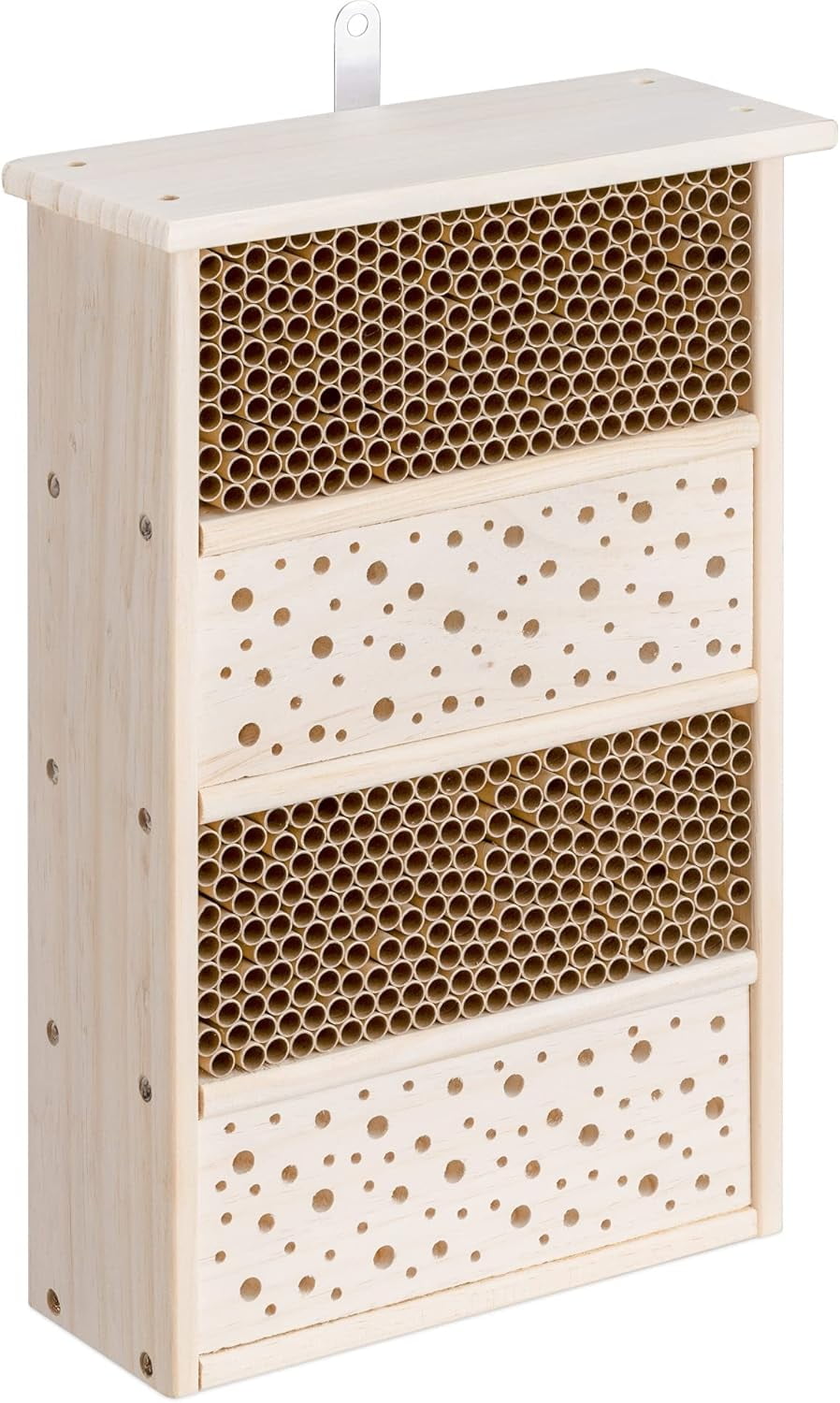 Bee House for Garden - 10.2" x 15.8" Bee Hotel for The Garden - Nesting ...