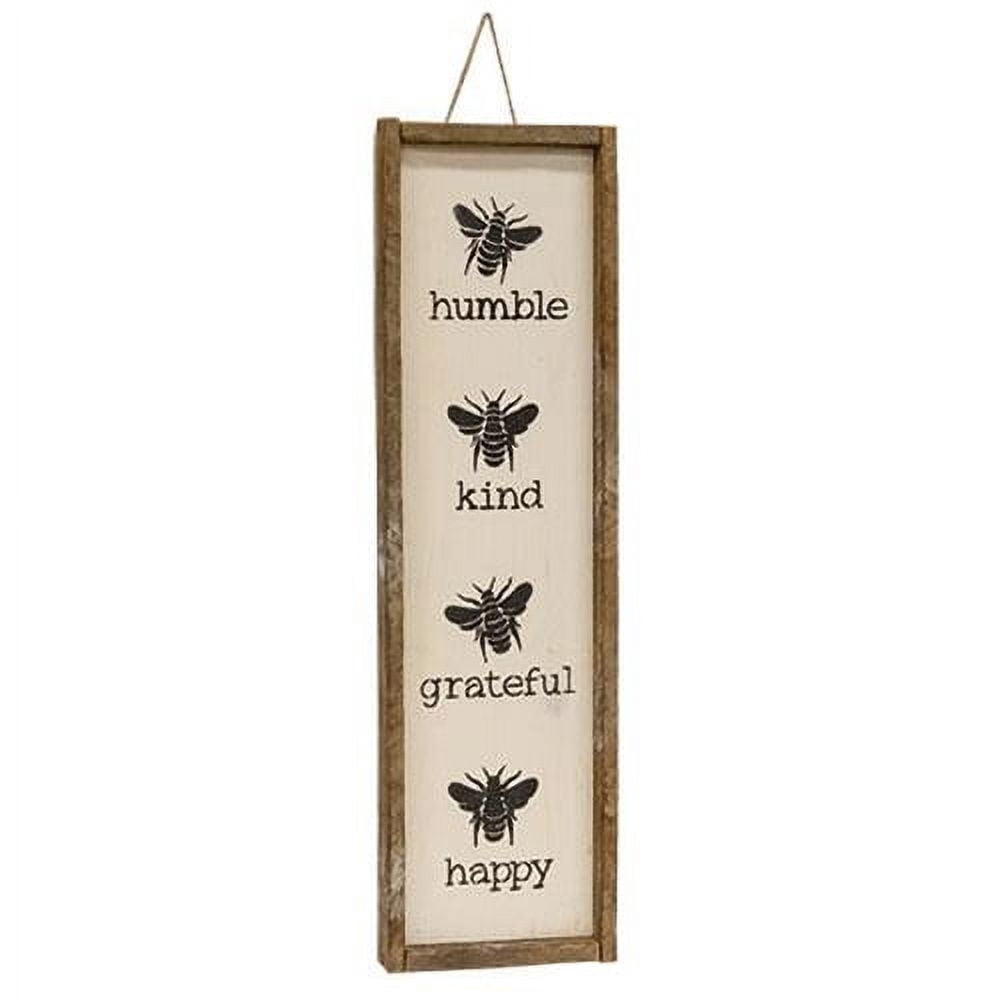 Bee Humble Kind Grateful Happy Vertical Framed Sign - Walmart.com