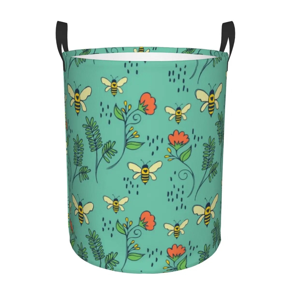 Bee Insect Laundry Basket Collapsible Honeybee Clothes Hamper for Baby ...