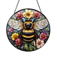 Bee Inspired Stained Glass Suncatcher Window Hanging, Nature Art Design ...