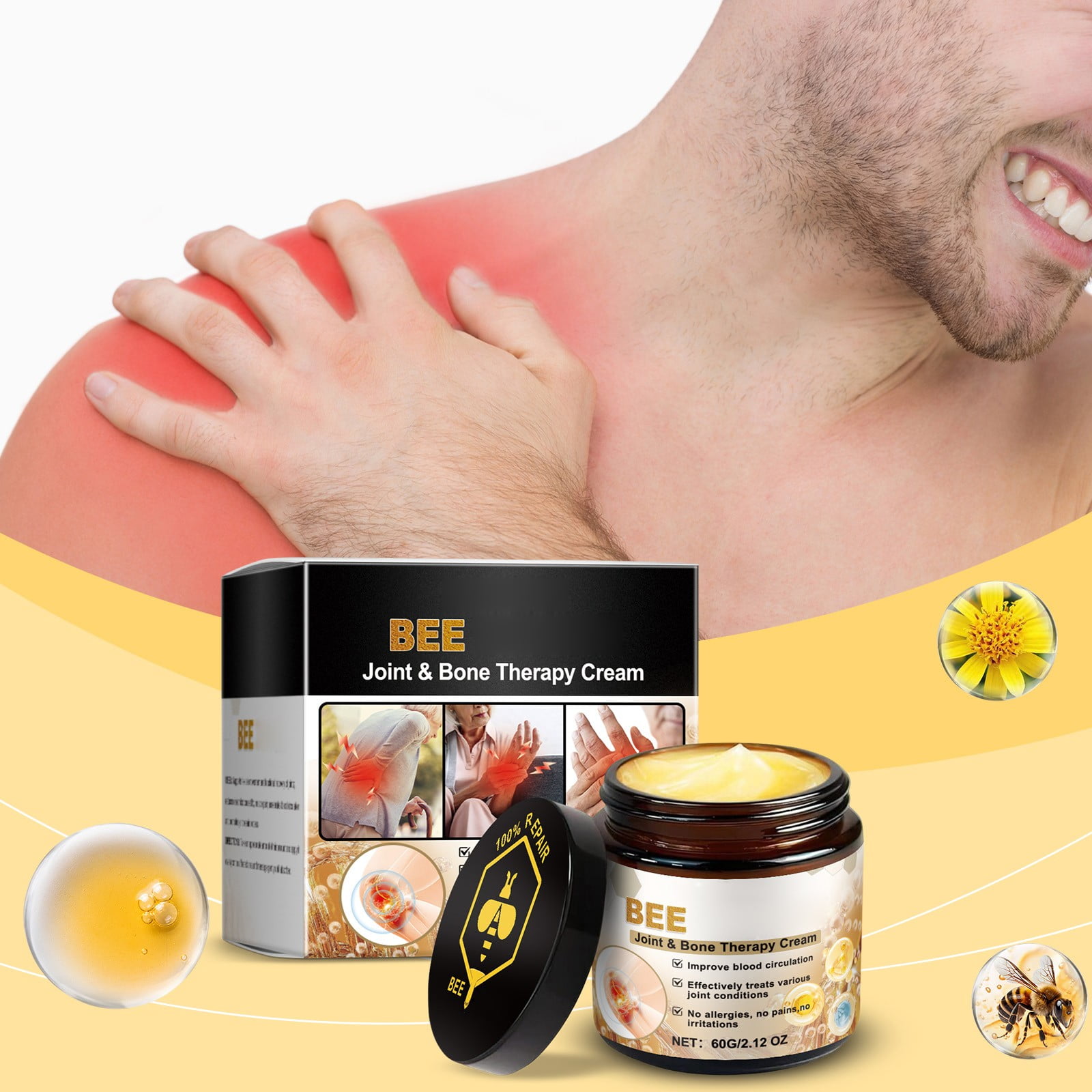 Bee Joint Care Balm Full Body Joint Relief Moisture Comfort Balm ...