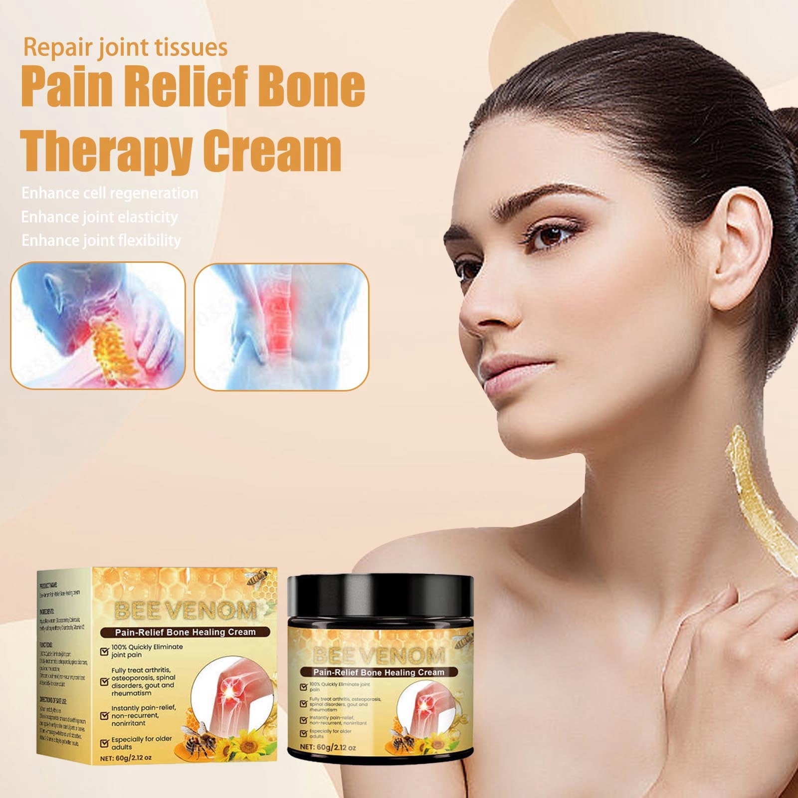 Bee Joint Soothing Gel Body Massage Cream to Ease The Discomfort of The ...