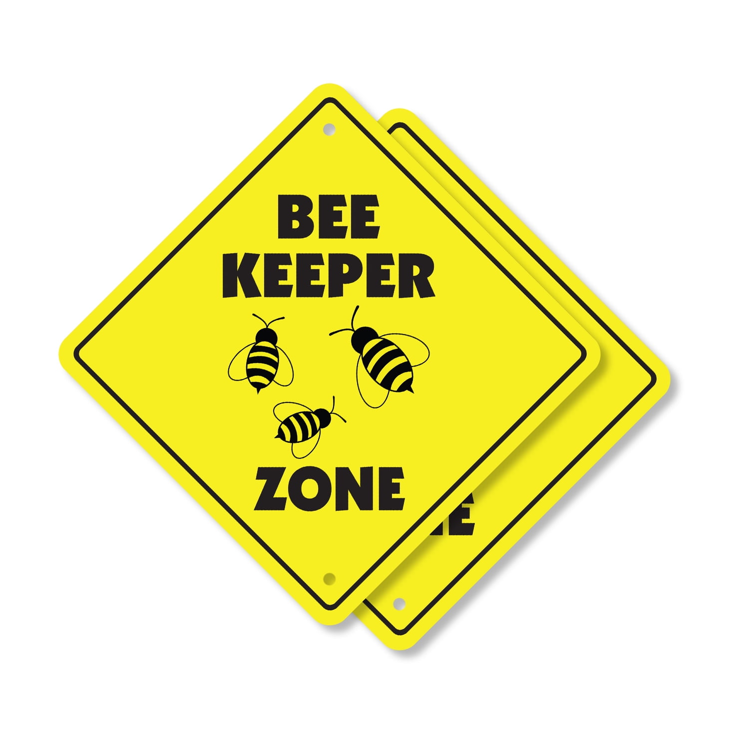 Bee Keeper (2 Pack) Plastic Crossing Sign - 10 Inch X 10 Inch Xing Sign ...