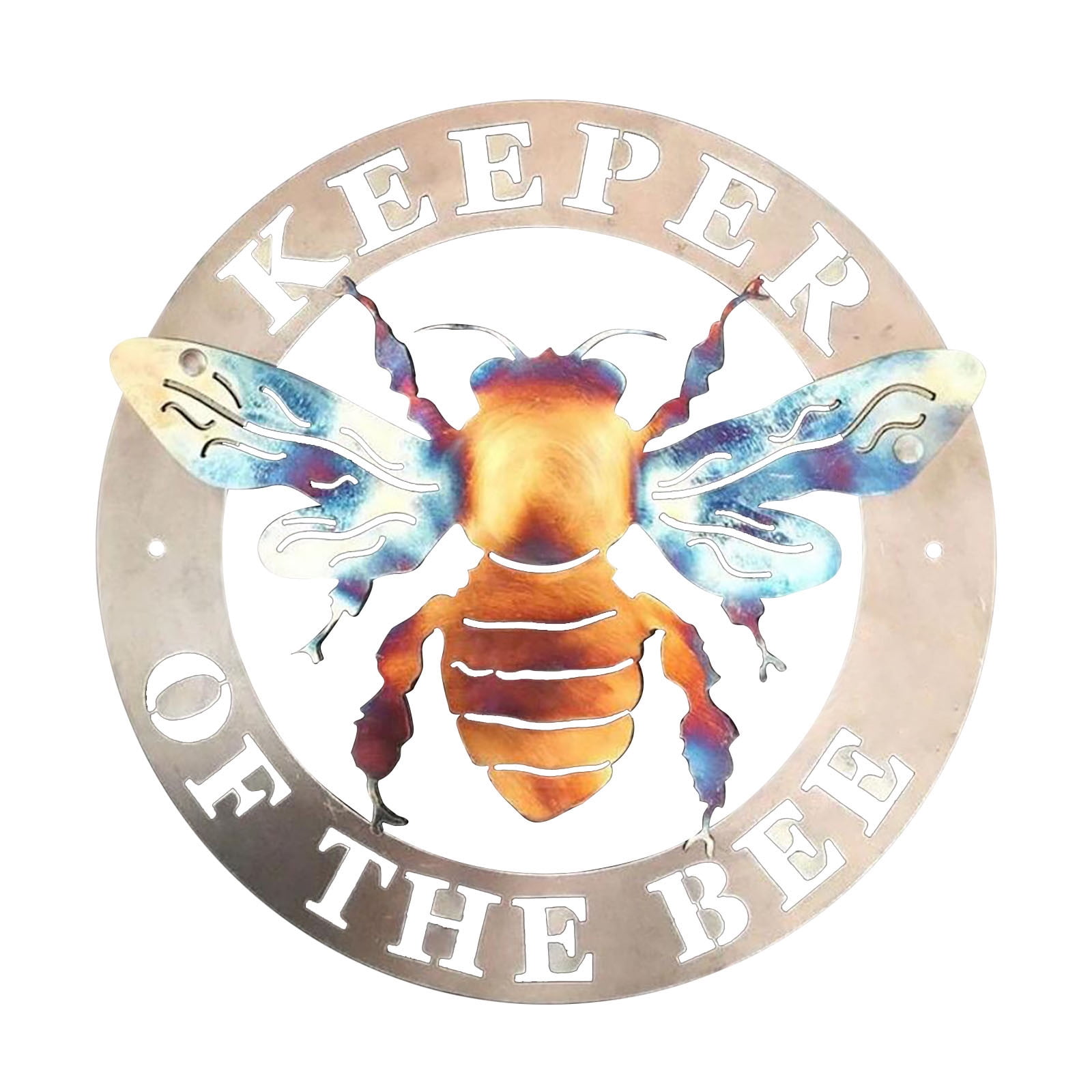 Bee Keeper Outdoor Metal Garden Decor Bee Farm Sign For Beekeeper Gifts ...