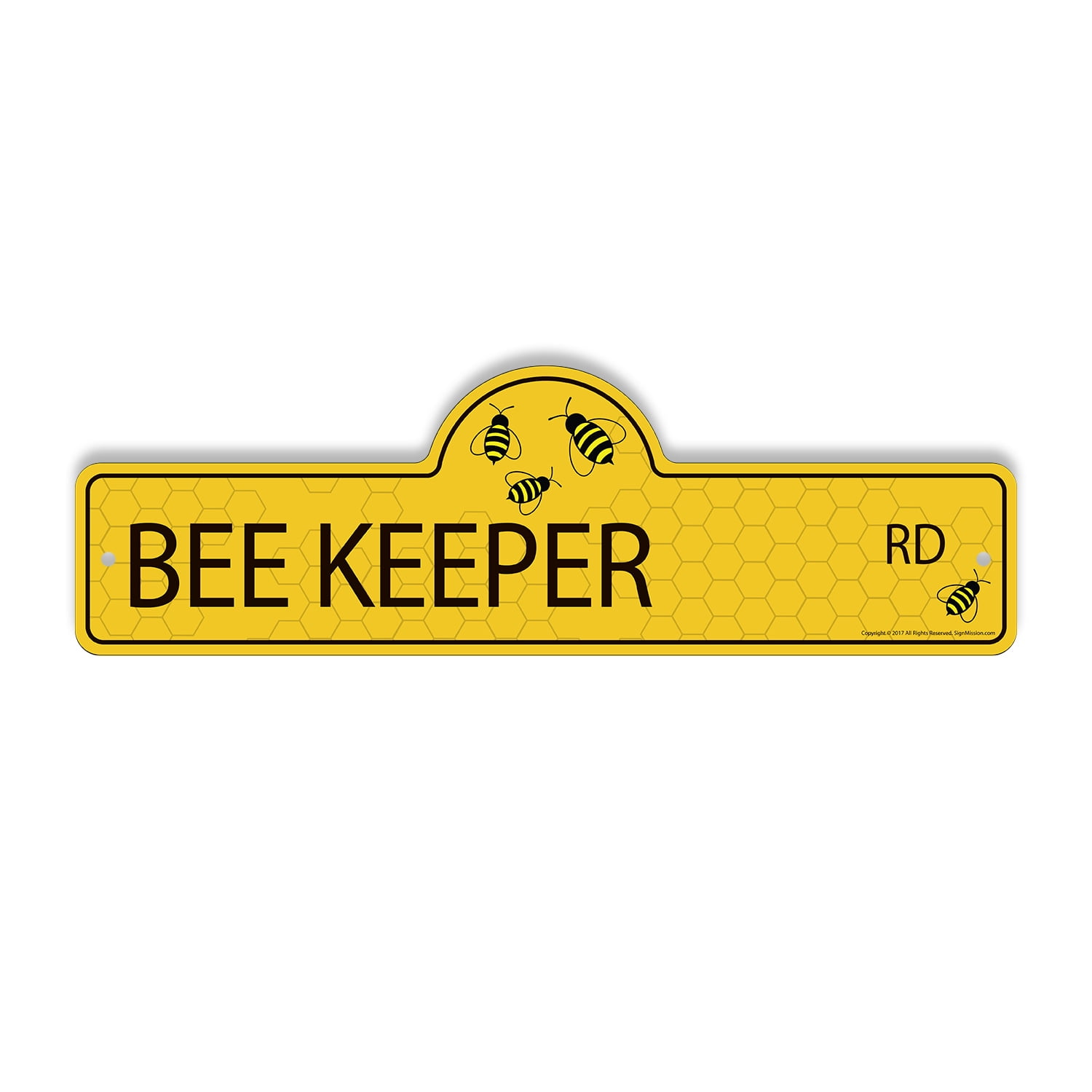 Bee Keeper Plastic Street Sign - 7 Inch X 20 Inch Gift Honey Bees ...