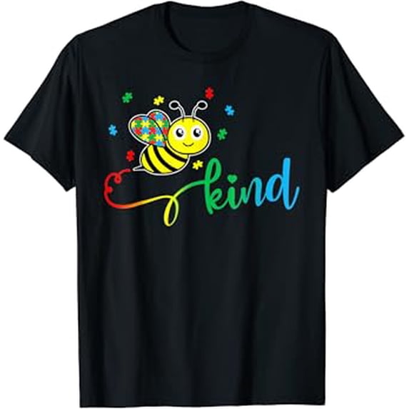 Bee Kind Autism Awareness Month Gift T-Shirt - Walmart.com