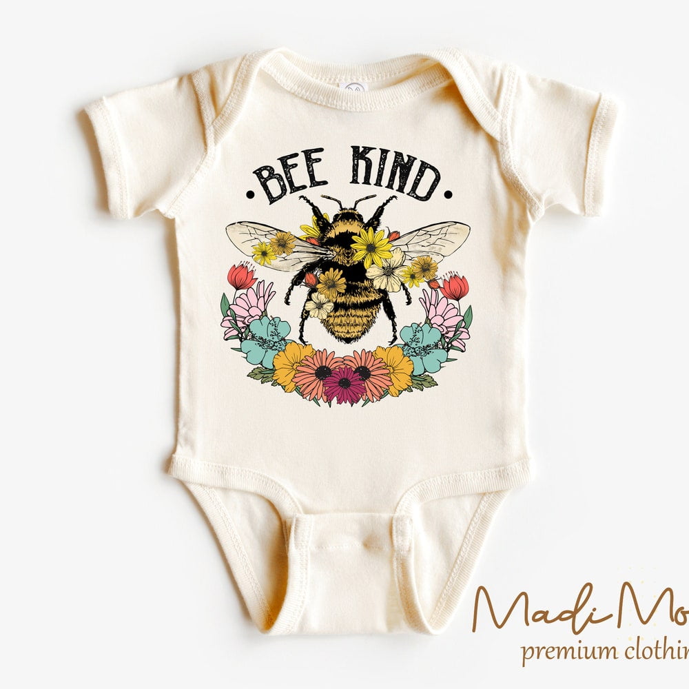 Bee Kind Baby Onesie, Bumble Bee Kids Shirt, Boho Baby Onesie Cute Baby ...