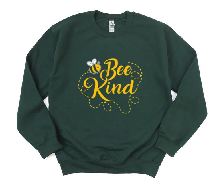 Bee Kind Comfort Color Sweatshirt Cute Kindness Quote with Soft Style ...