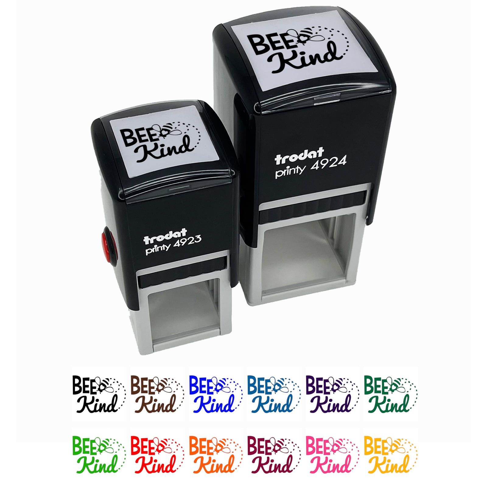 Bee Kind Honey Insect Self-Inking Rubber Stamp Ink Stamper - Brown Ink ...