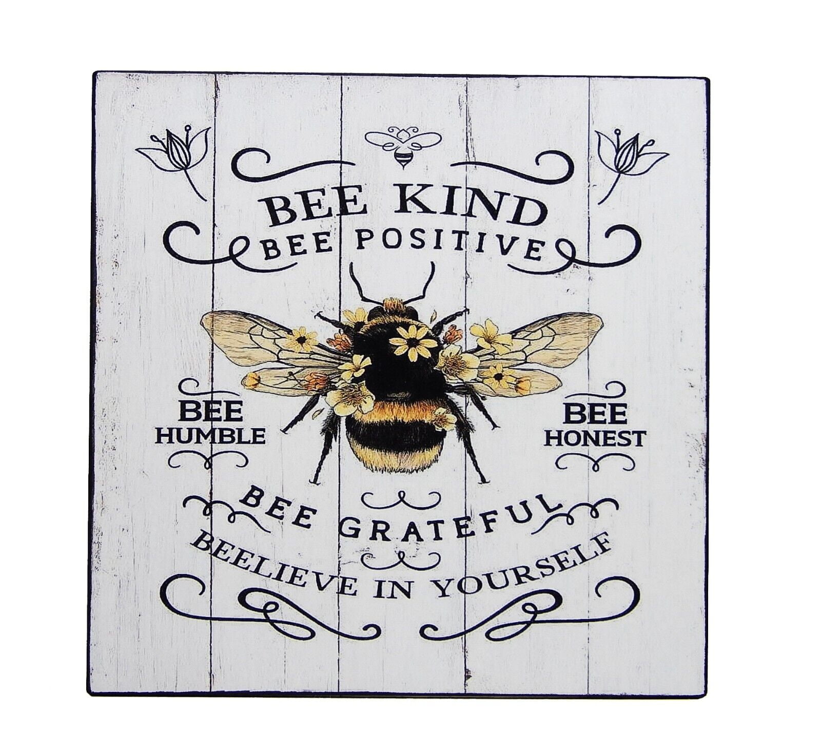 Bee Kind Positive Humble Honest Grateful Vintage Sign Shelf Sitter ...
