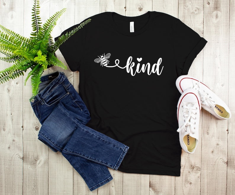 Bee Kind T-Shirt: Inspirational Graphic Tee - Walmart.com