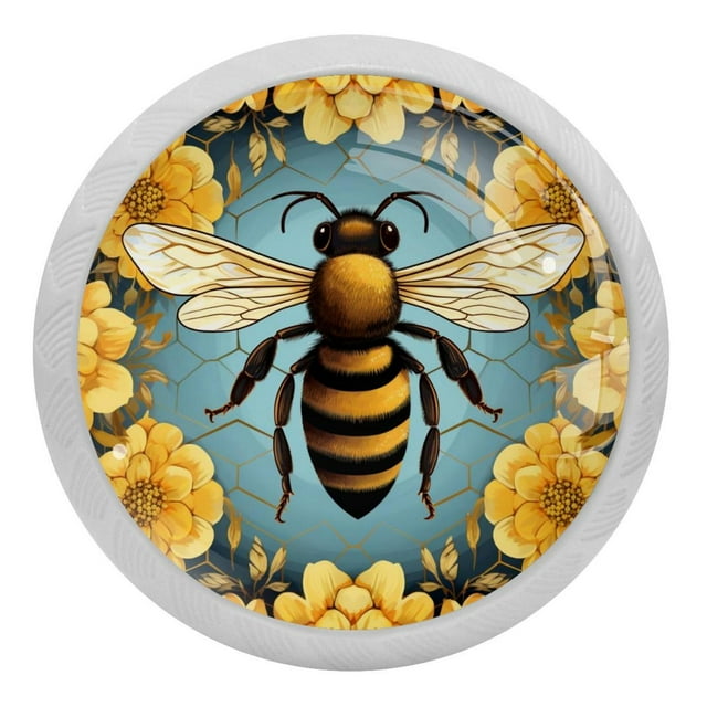 Bee Kitchen Hardware: Fluorescent Drawer Pulls - Round 4-Pack, Glow-in ...