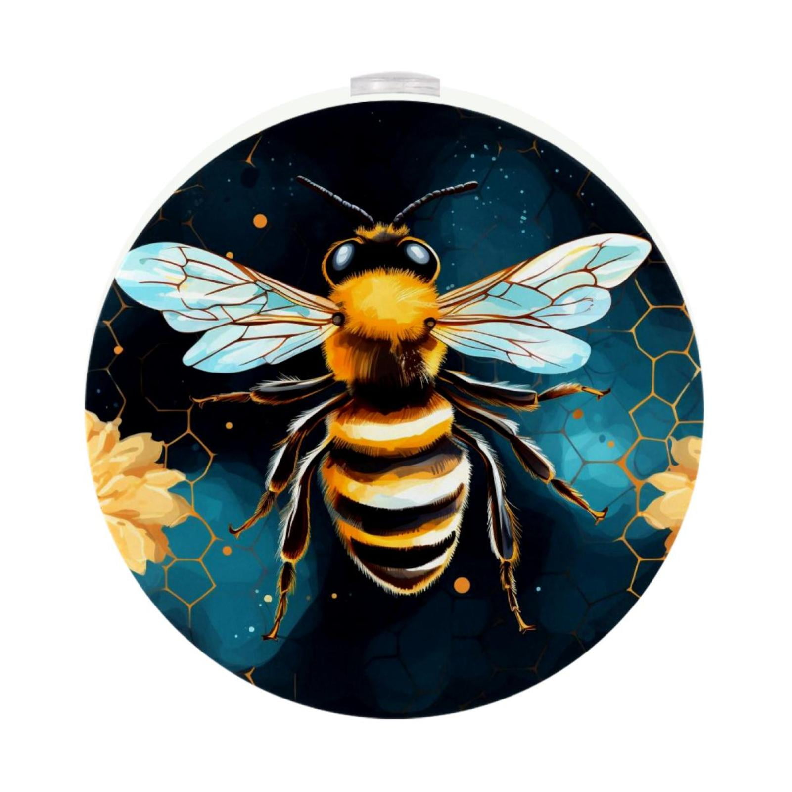 Bee LED Round Night Light-2PCS, Energy Efficient Plug-in Bedroom ...