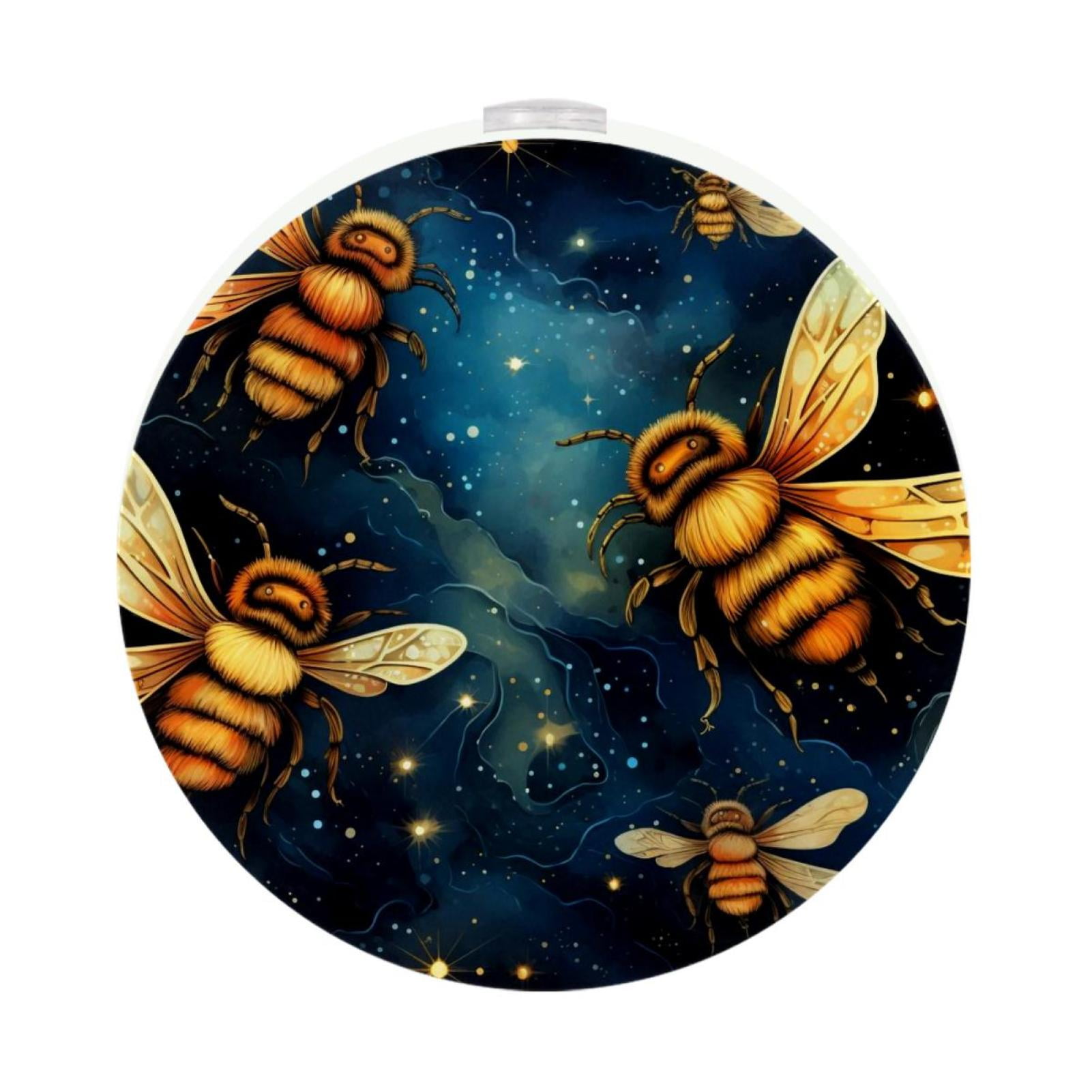 Bee LED Round Night Light (2PCS) – Energy Efficient Plug-in Lamp with ...