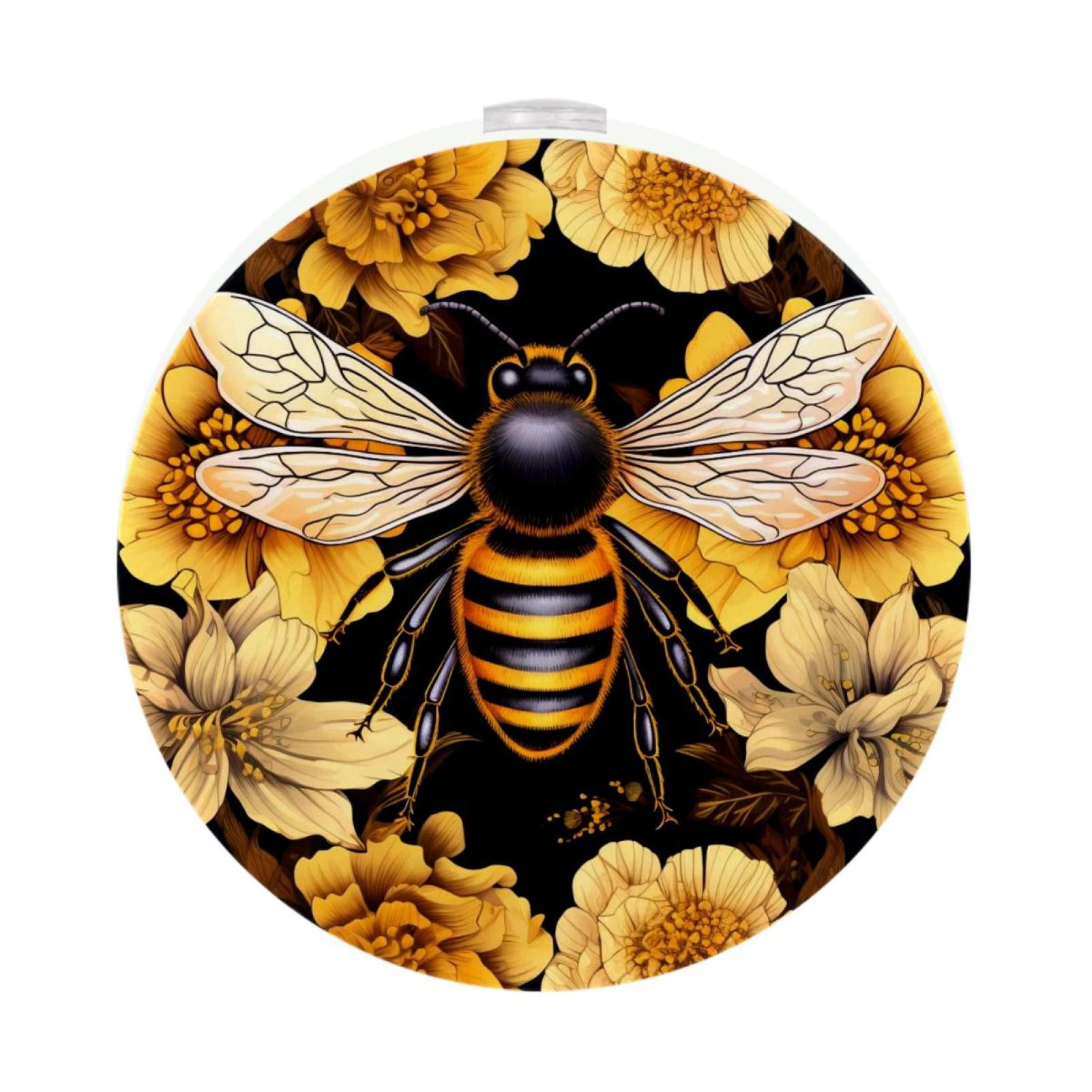 Bee LED Round Night Light-2PCS Ultra Bright Candle Battery Powered for ...