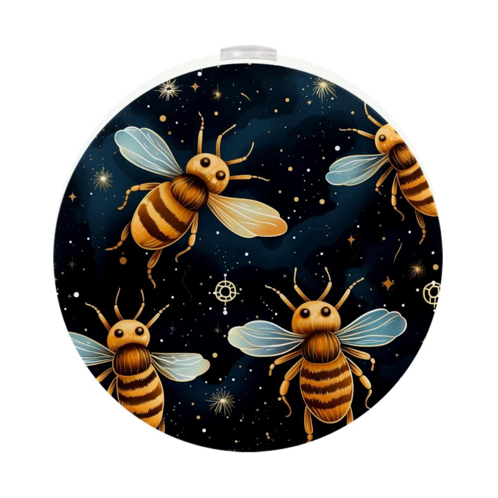 Bee LED Round Night Light-2PCS: Wireless & Portable Small Lights for ...