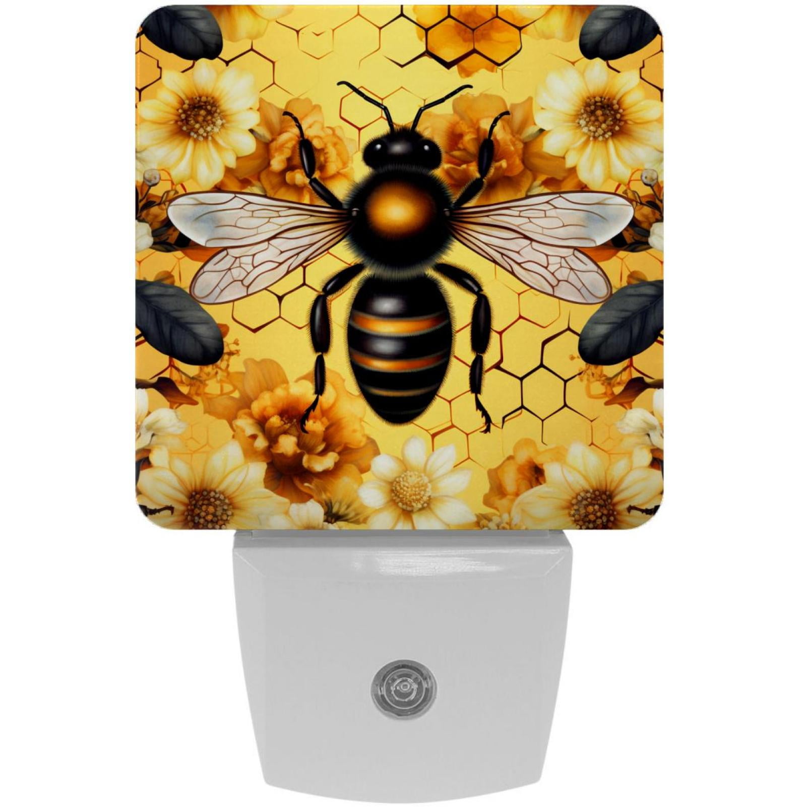 Bee LED Square Night Light - Small and Bright Square-shaped LED Night ...