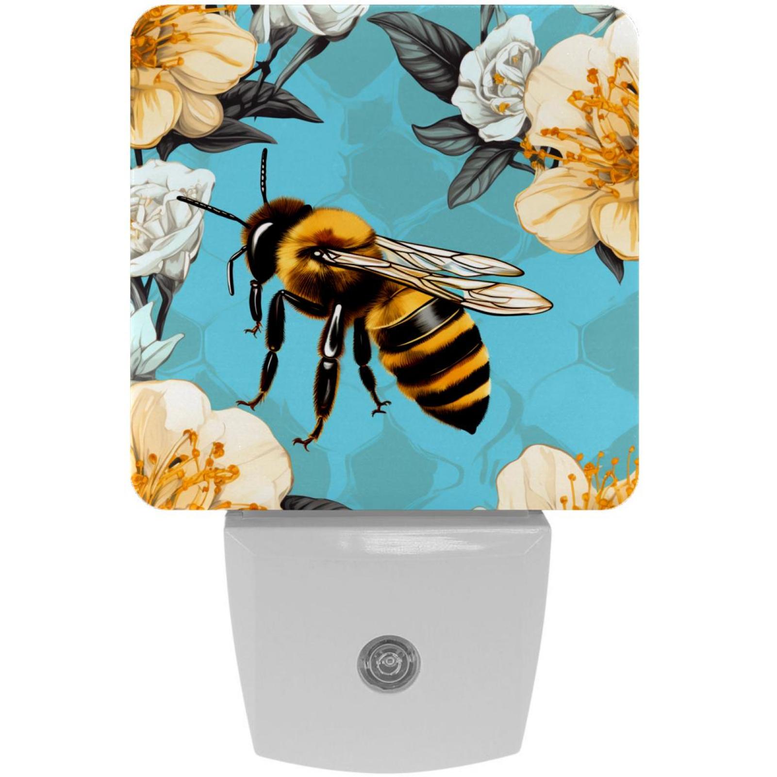 Bee LED Square Night Light - Small and Bright Square-shaped LED Night ...