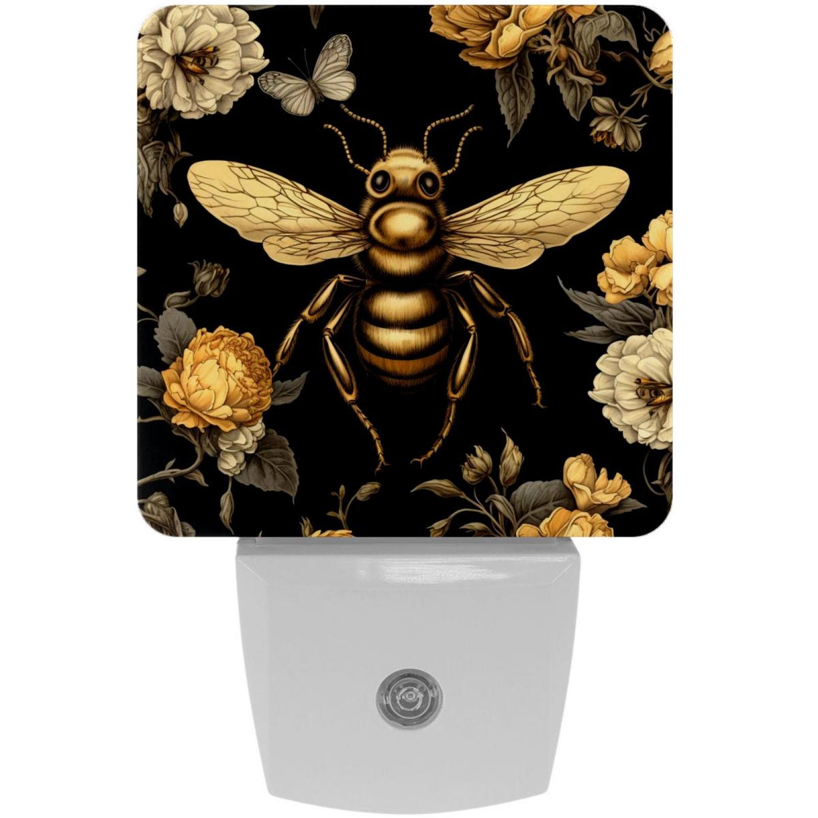 Bee LED Square Night Lights - Bright and Compact Bedroom or Bathroom ...