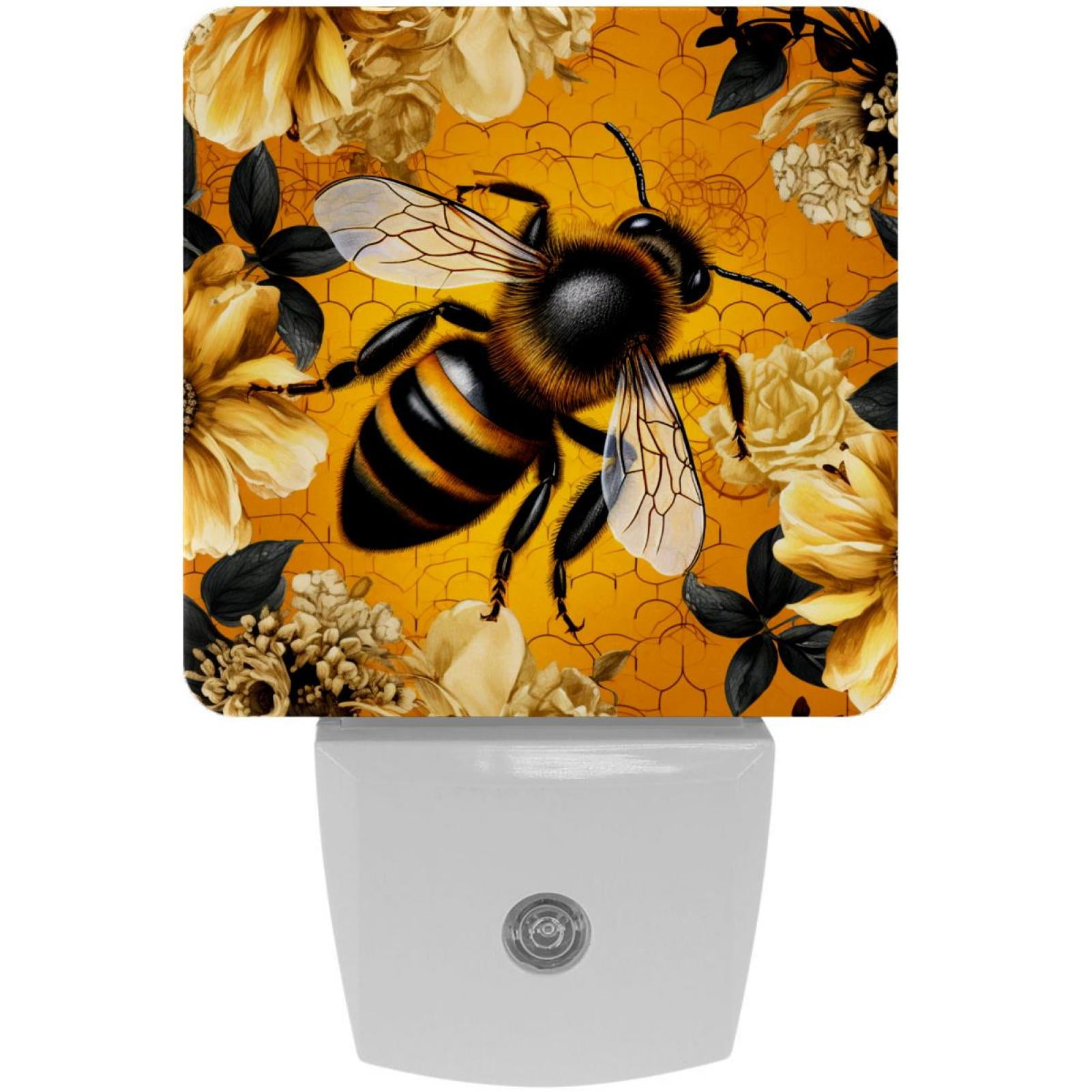 Bee LED Square Night Lights - Portable and Stylish for Bedroom and Kids ...
