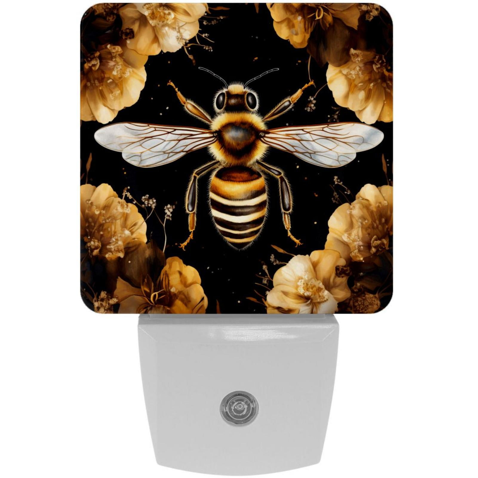Bee LED Square Night Lights - Portable and Stylish for Bedroom and Kids ...