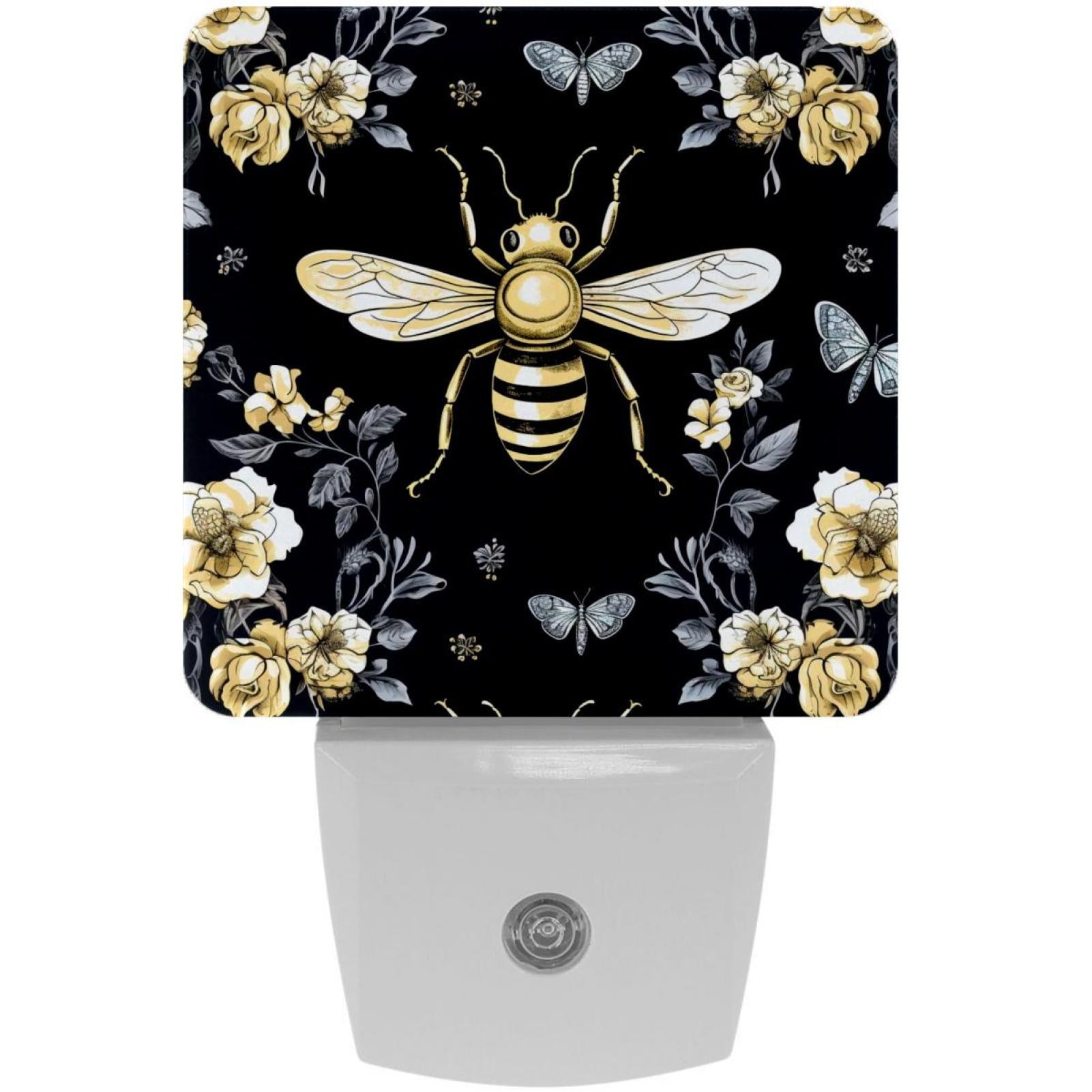 Bee LED Square Night Lights - Portable and Stylish for Bedroom and Kids ...